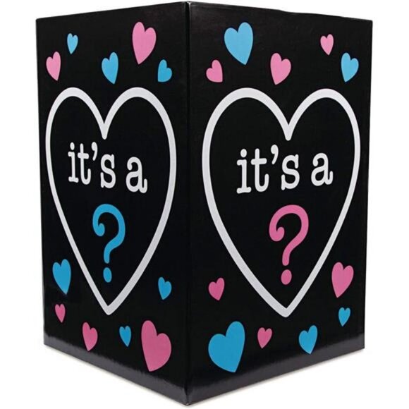 Party Supplies | Big Gender Reveal Box For Balloons Holds 8 Balloons ...
